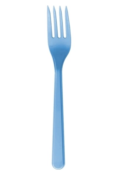 Kristal Lüks Plastik Çatal Renkli 25 Adet Mavi Kristal Lüks Plastik Çatal Renkli 25 Adet Mavi