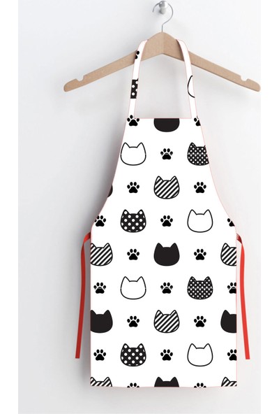 Ays Home AYSO0125 Kedi Desen Leke Tutmaz Mutfak Önlüğü Ays Home AYSO0125 Kedi Desen Leke Tutmaz Mutfak Önlüğü