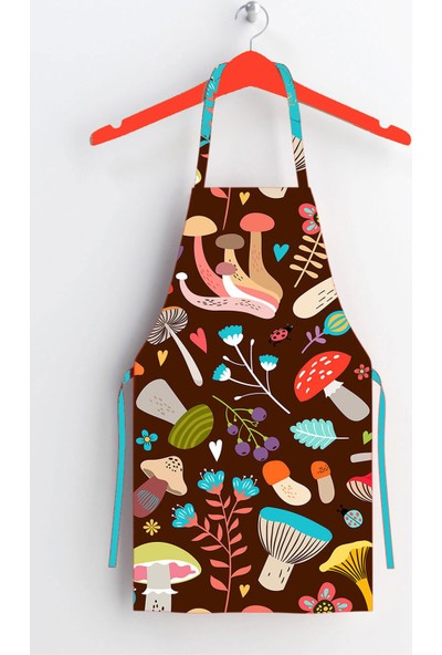 Ays Home AYSO0129 Mantar Desen Leke Tutmaz Mutfak Önlüğü