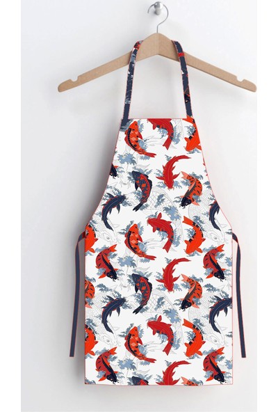 Ays Home AYSO0123 Balık Desen Leke Tutmaz Mutfak Önlüğü
