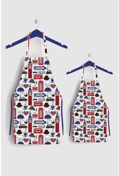 Ays Home AYSO0132 London Anne Çocuk Desen Leke Tutmaz Mutfak Önlüğü Ays Home AYSO0132 London Anne Çocuk Desen Leke Tutmaz Mutfak Önlüğü