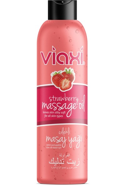 Viaxi Masaj Yağı Çilek Aromalı 177 Ml Viaxi Masaj Yağı Çilek Aromalı 177 Ml