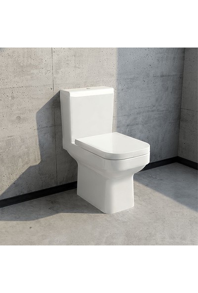 Cerastyle Noura Alttan Çıkışlı Takım Klozet Seti 7T008705 Cerastyle Noura Alttan Çıkışlı Takım Klozet Seti 7T008705