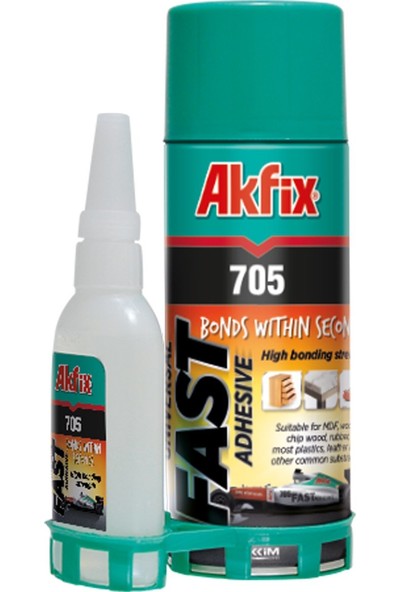 Akfix 705 Mdf Kit Hızlı Yapıştırıcı 200Ml + 50Gr