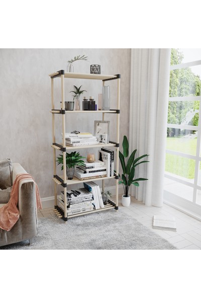 Seowood 5 Raflı Çok Maçlı Modüler Ahşap Raf Vidasız Montaj Seo 8164 Seowood 5 Raflı Çok Maçlı Modüler Ahşap Raf Vidasız Montaj Seo 8164