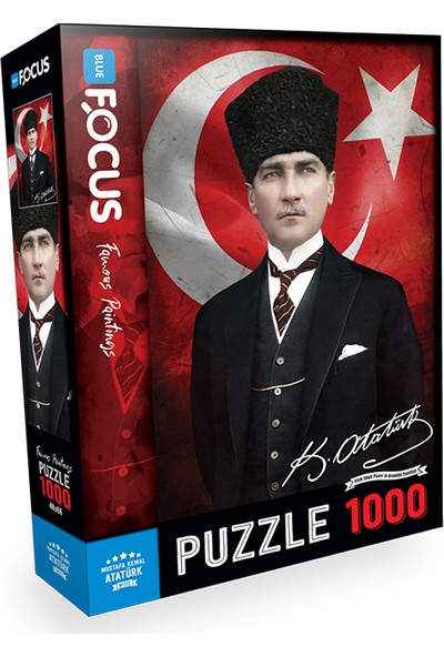 Blue Focus 1000 Parça Puzzle - Mustafa Kemal Atatürk Blue Focus 1000 Parça Puzzle - Mustafa Kemal Atatürk