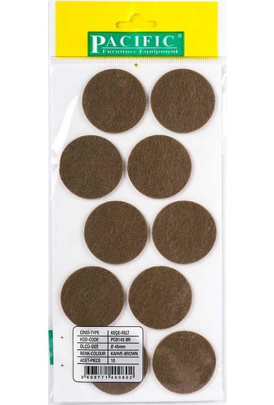 Pacıfıc Keçe-45 mm Çap-Kanepe Sehpa Sandalye Için Zemin Koruyucu Pacıfıc Keçe-45 mm Çap-Kanepe Sehpa Sandalye Için Zemin Koruyucu