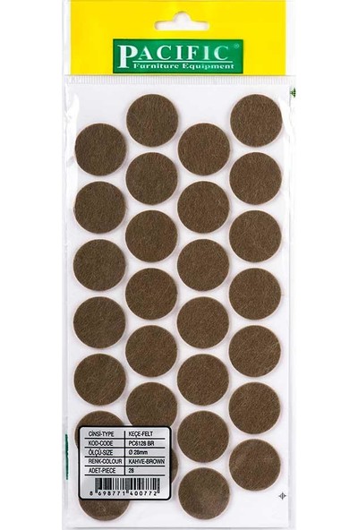 Pacıfıc Keçe-28 mm Çap-Kanepe Sehpa Sandalye Için Zemin Koruyucu Pacıfıc Keçe-28 mm Çap-Kanepe Sehpa Sandalye Için Zemin Koruyucu