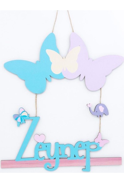 Meşgalem İsme Özel Kelebek -Kız Çocuk Odası Kapı Süsü Meşgalem İsme Özel Kelebek -Kız Çocuk Odası Kapı Süsü