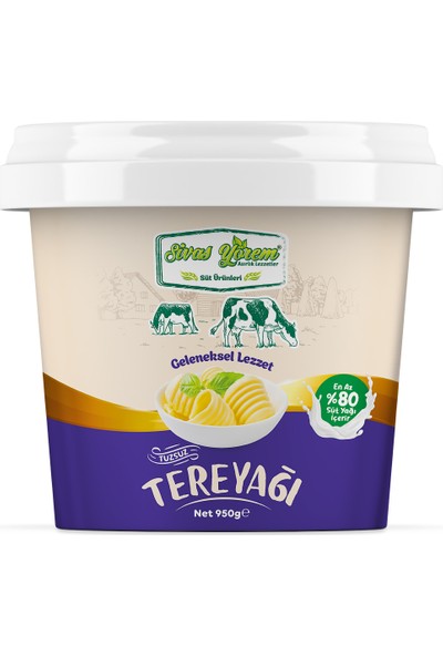 Sivas Yörem Tuzsuz Tereyağ 950 gr Sivas Yörem Tuzsuz Tereyağ 950 gr