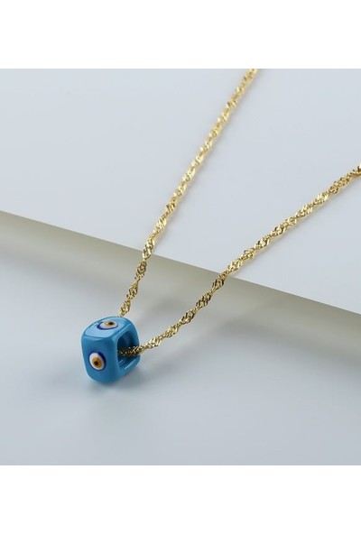 Gümüşistan 925 Ayar Gümüş Mavi Nazar Boncuklu Kolye