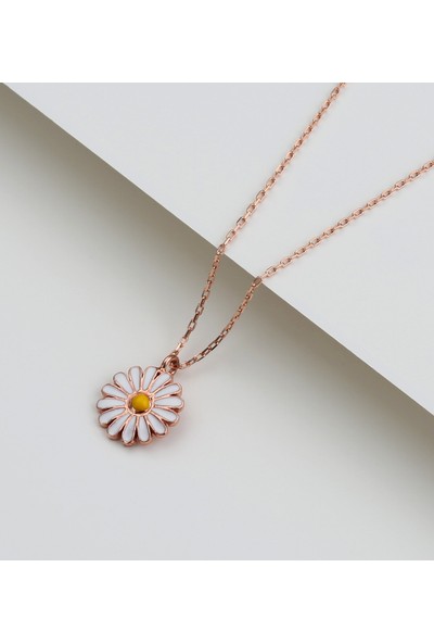 Gümüşistan 925 Ayar Gümüş Papatya Kolye Bileklik Set