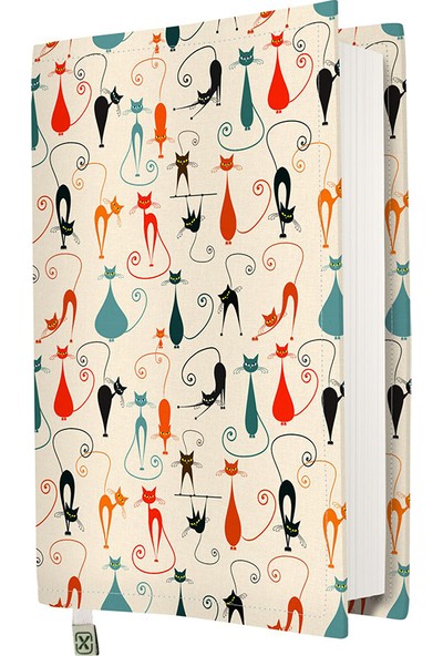 Kapax Kitap Kılıfı - Kediler - Xl