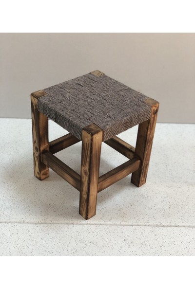 Teknik Ahşap Çok Amaçlı Is Işlemi Görmüş Halat Örme Tabure 46 cm Teknik Ahşap Çok Amaçlı Is Işlemi Görmüş Halat Örme Tabure 46 cm