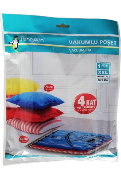 Penguen Vacuum Bag Xxlarge Vakumlu Poşet 80 x 100 cm Hurç 1 Adet Penguen Vacuum Bag Xxlarge Vakumlu Poşet 80 x 100 cm Hurç 1 Adet