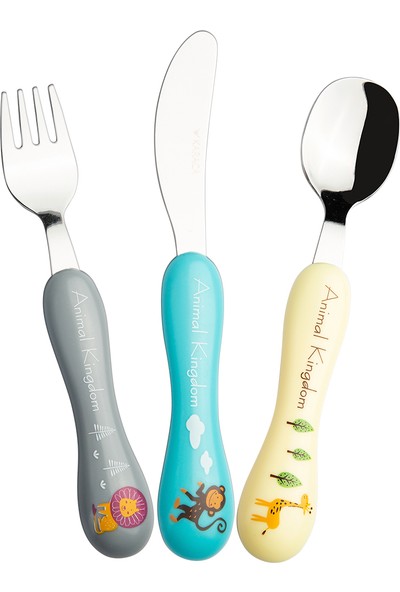 Karaca Animal Kingdom 3 Parça Çocuk Çatal Kaşık Bıçak Seti Karaca Animal Kingdom 3 Parça Çocuk Çatal Kaşık Bıçak Seti