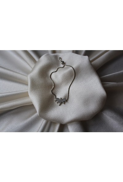 Wow Aksesuar Kadın Zirkon Taşlı Yusufçuk Gri Bileklik