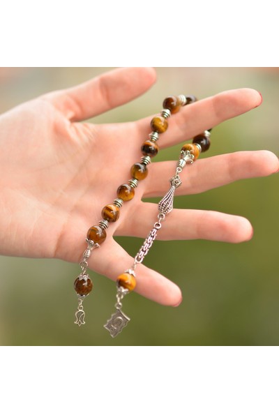 Taş Sandığı Kaplan Gözü Taşı Zaza Tesbih - 10 mm Taş Sandığı Kaplan Gözü Taşı Zaza Tesbih - 10 mm