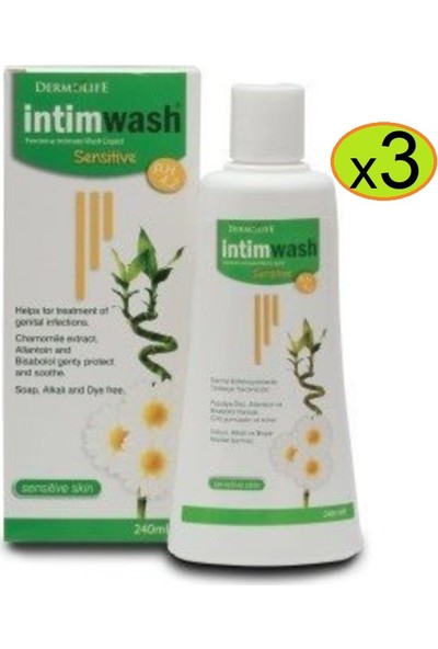 Dermolife Intim Wash Likit 200 ml - 3 Kutu Dermolife Intim Wash Likit 200 ml - 3 Kutu