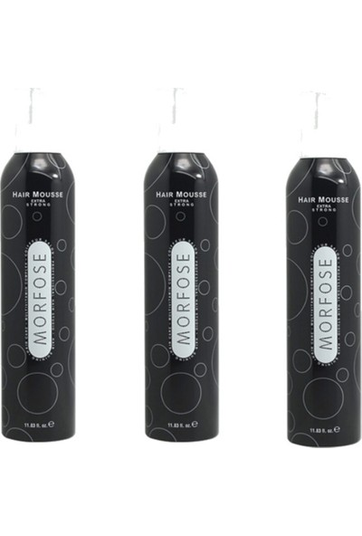 morfose Saç Köpüğü Siyah 3'lü Set