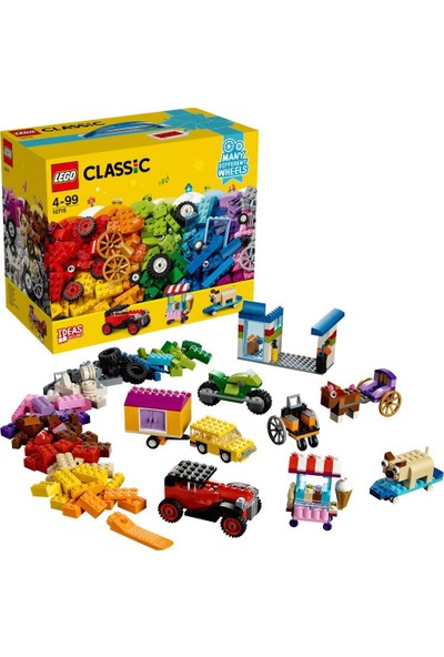 LEGO Classic 442 Parçalık Tekerlekli Yapım Parçaları Seti (10715) - Çocuk Oyuncak Yapım Seti LEGO Classic 442 Parçalık Tekerlekli Yapım Parçaları Seti (10715) - Çocuk Oyuncak Yapım Seti