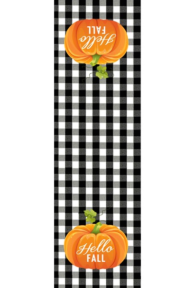 Sister Home Design Ekose Desen Üzerine Balkabağı Ranir & Runner