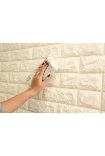 Renkli Duvarlar Kendinden Yapışkanlı Sünger Krem Tuğla Duvar Paneli 70X77 cm 6 Adet Renkli Duvarlar Kendinden Yapışkanlı Sünger Krem Tuğla Duvar Paneli 70X77 cm 6 Adet
