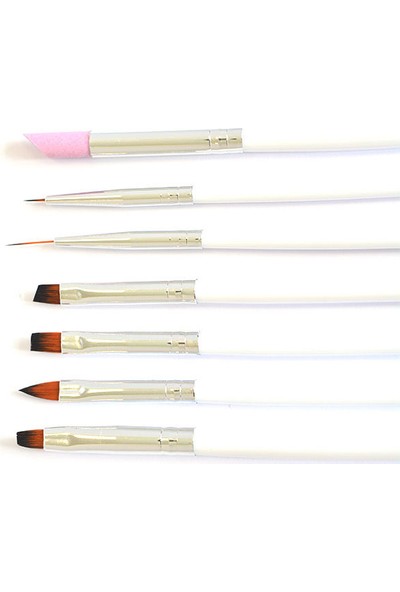 Tnl Pro Protez Tırnak ve Kalıcı Oje 7'li Fırça Seti Seramik Uç