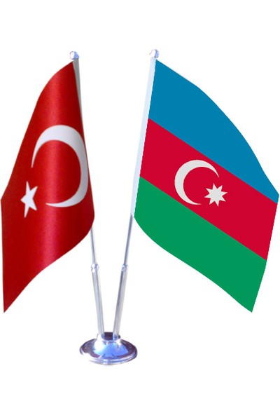 Raşel Azerbaycan ve Türkiye Masa Bayrak