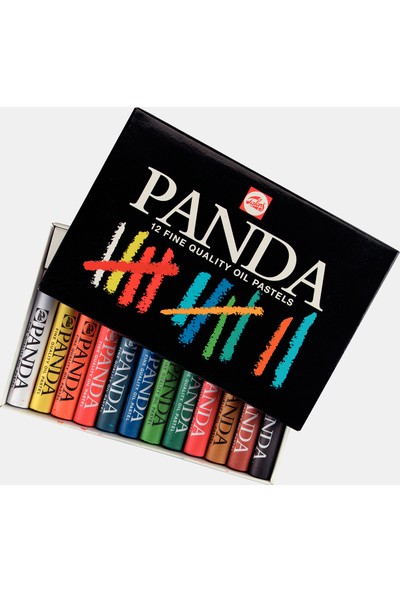 Talens RT95830012 Yağlı Pastel Boya Panda 12'li