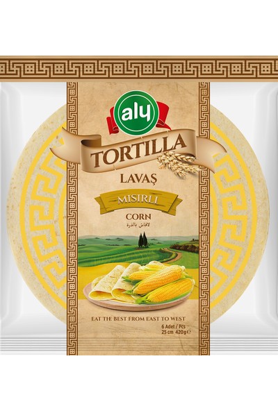 Aly Mısırlı Tortilla Lavaş 25 cm 420 gr - 6'lı Aly Mısırlı Tortilla Lavaş 25 cm 420 gr - 6'lı