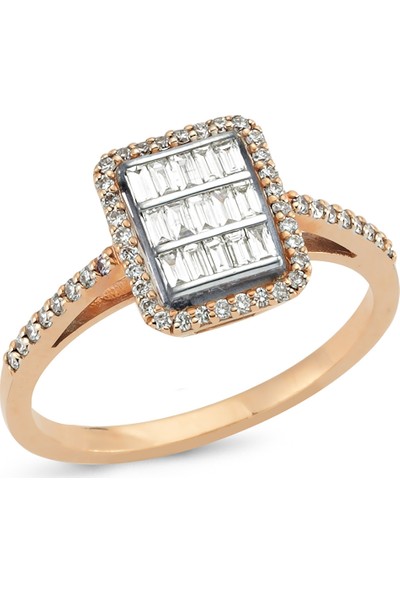 Pırlant 0.40 Karat Baget Pırlanta Yüzük