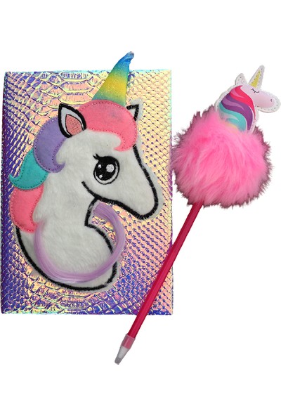 Gojoy Tech & Gifts Unicorn Başlıklı Tüylü Kalem & Boynuz ve Saç Detaylı Unicorn Defter Gojoy Tech & Gifts Unicorn Başlıklı Tüylü Kalem & Boynuz ve Saç Detaylı Unicorn Defter