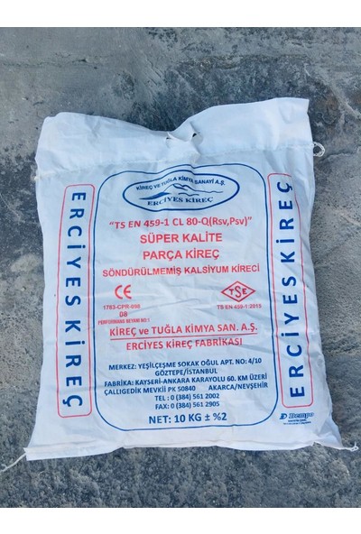 Erciyes Sönmemiş Kireç-Taş Kireç-10 kg