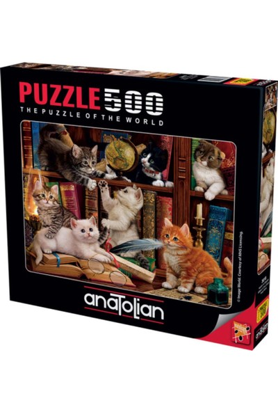 Anatolian Kediler ve Kitaplar 500 Parça Puzzle Anatolian Kediler ve Kitaplar 500 Parça Puzzle