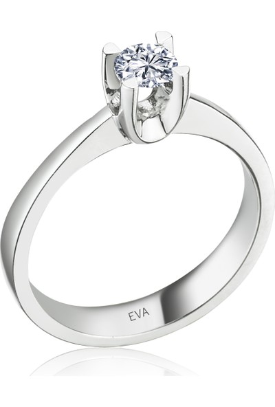 Eva Pırlanta Tektaş Yüzük 0,42 Karat G Renk 4446