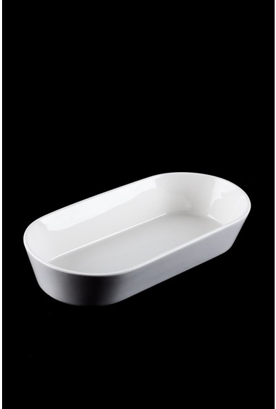 Bianco Perla Porselen Kayık Oval Kase - 32.4 cm Bianco Perla Porselen Kayık Oval Kase - 32.4 cm