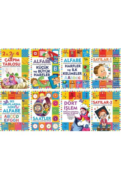 Halk Kitabevi Eğlenceli Alıştırmalarım Seti - 8 Kitap