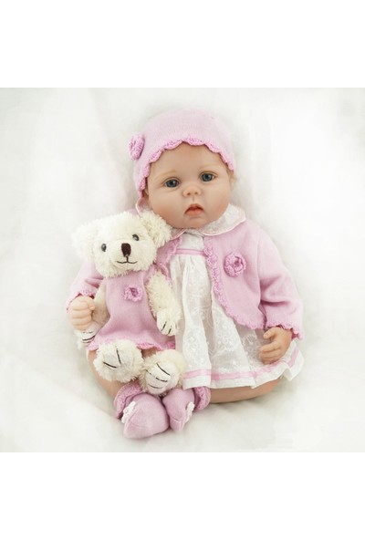 22cm Yumuşak Tam Silikon Vinil Kız Bebek Oyuncağı (Yurt Dışından)