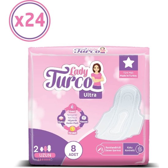 Baby Turco Lady Turco Ultra Uzun 24 x 8 Ped Fiyatı