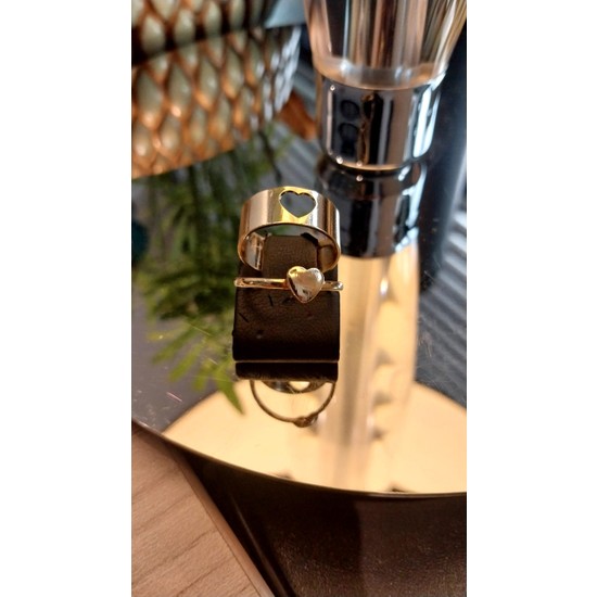 Cubido Design Kadın Gold Ikili Kalpli Ayarlanabilir Çift Fiyatı