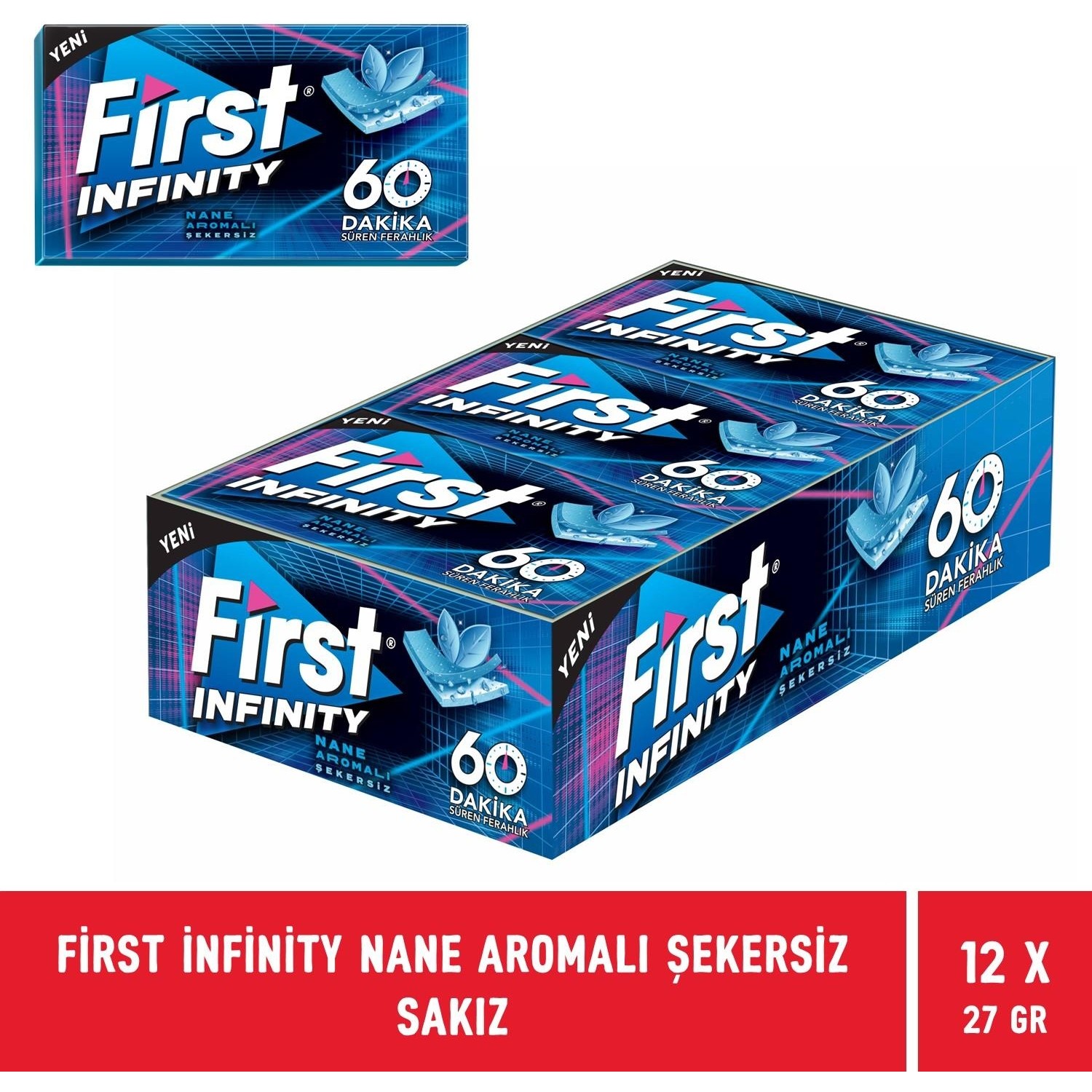 First Infinity 60 Dakika Nane Aromalı Şekersiz Sakız - 12 Fiyatı