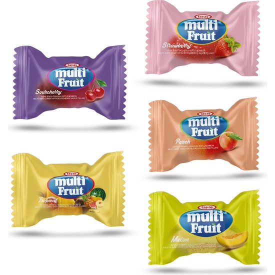 Tayaş Multi Fruit Karışık Meyveli Sert Şeker 1000 gr (1 Fiyatı