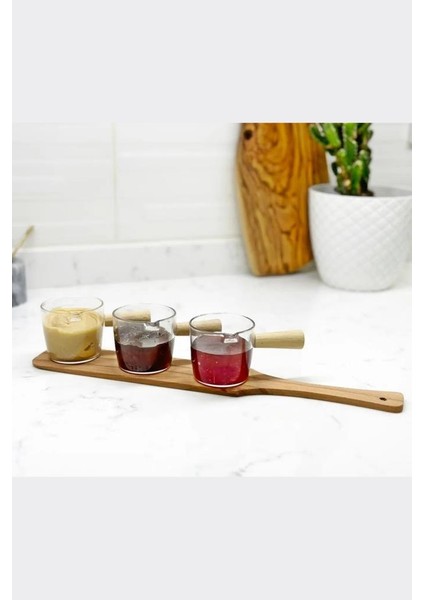 Flosoft Ahşap Stantlı Ahşap Saplı Mika Sosluk Takımı Sos Fiyatı