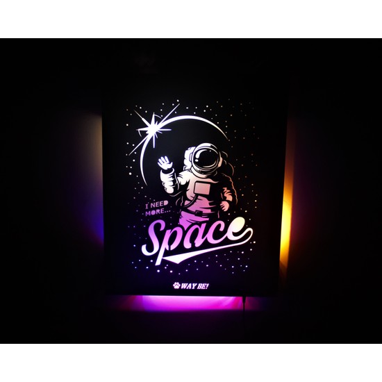 Way Bee I Need More Space - Lt Serisi Mdf LED Tablo Duvar Fiyatı