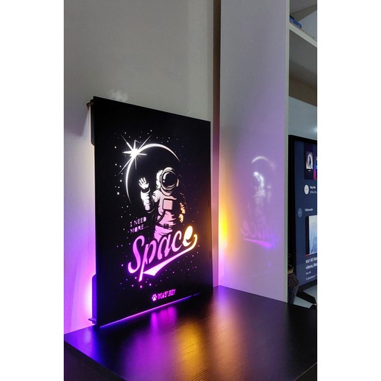 Way Bee I Need More Space - Lt Serisi Mdf LED Tablo Duvar Fiyatı