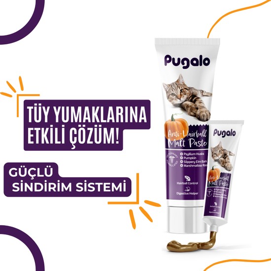 PUGALO Hairball Malt Paste Kediler Için Tüy Yumağı Önleyen Fiyatı