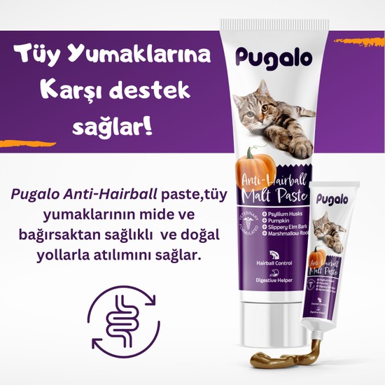 PUGALO Hairball Malt Paste Kediler Için Tüy Yumağı Önleyen Fiyatı