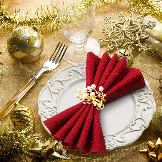 Peçete Halkaları Elmas Geyik Peçete Halkası Kristal Noel Fiyatı