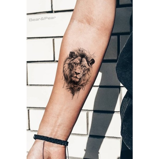 BP Tattoo Lion Geometrik Aslan Dövmesi Unisex Tattoo Fiyatı